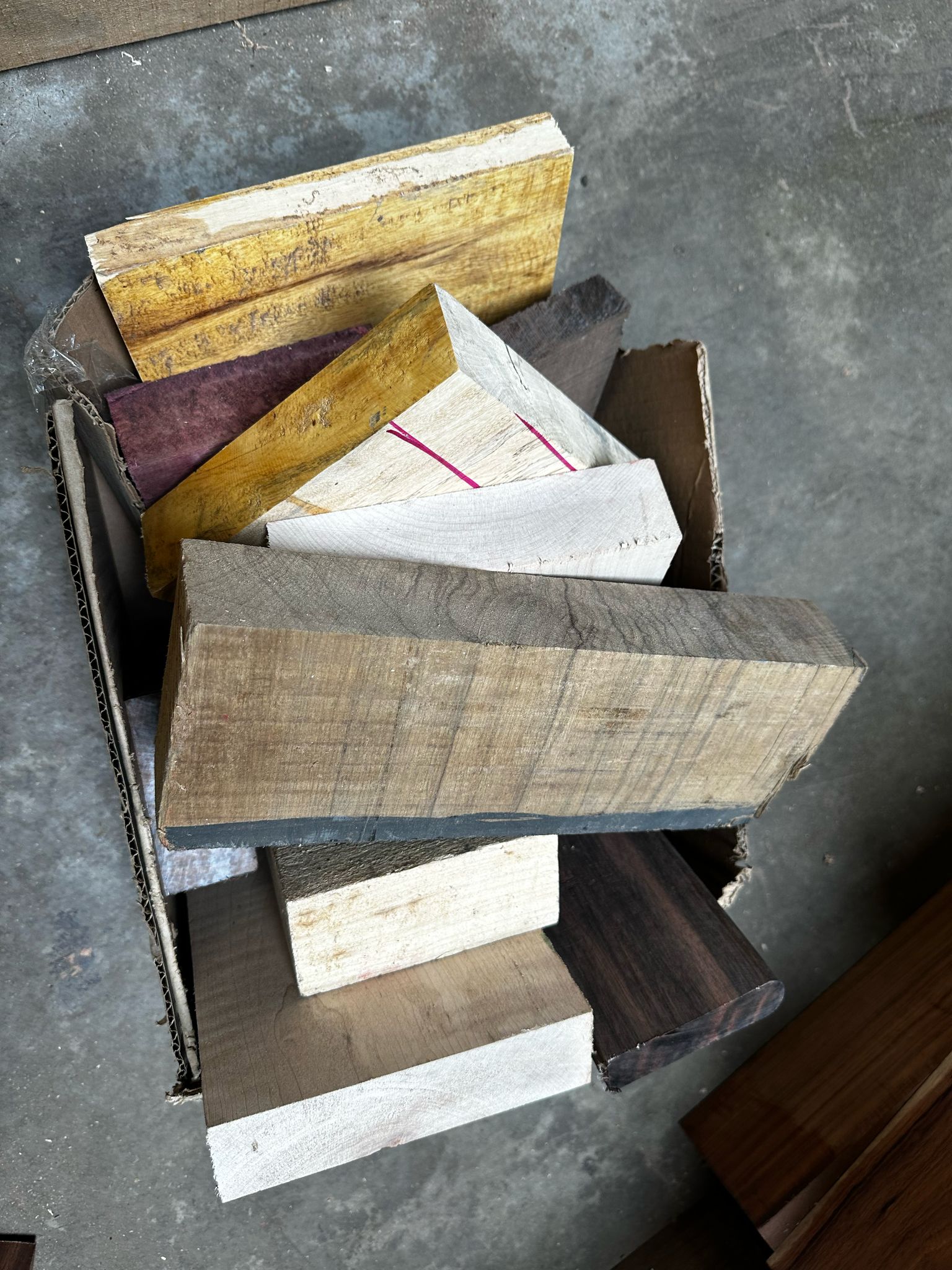 Mixed Hardwood Strips Project Box – California Exotic Hardwoods